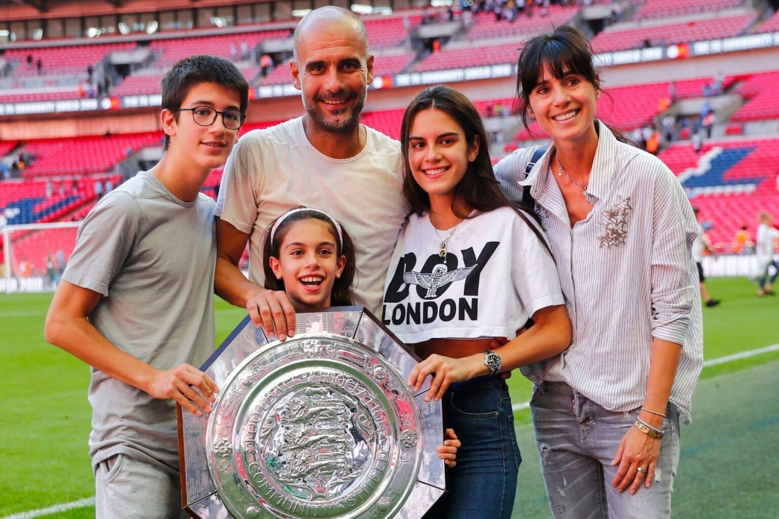 Enfants de Pep Guardiola : Maria, Valentina et Marius Guardiola - GAG01