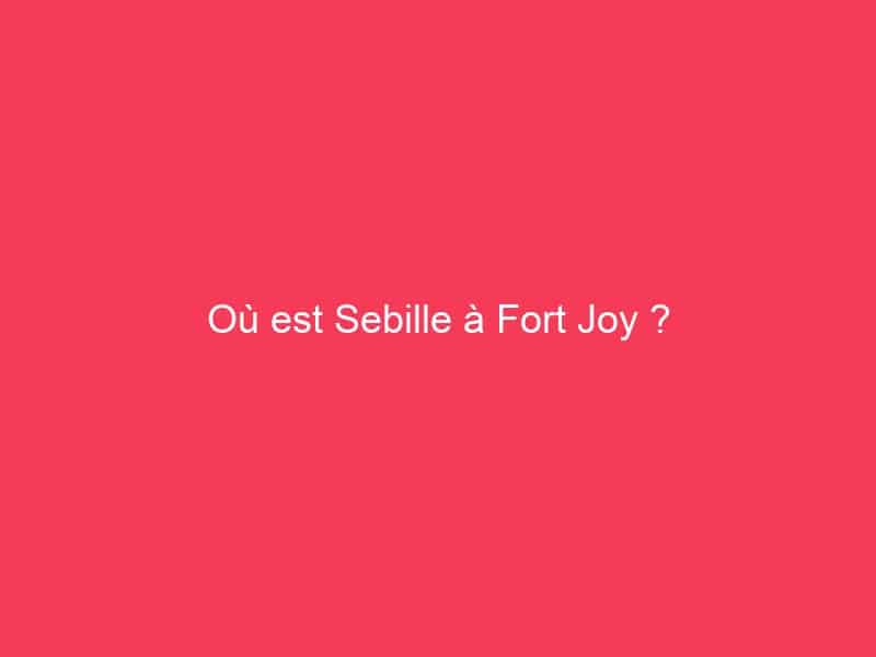 Où est Sebille à Fort Joy ? - GAG01